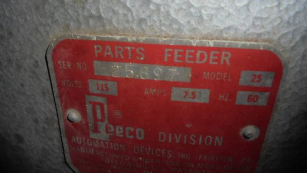 AUTOMATION DEVICES "PEECO" 28" DIA. VIBRATORY FEEDERS (6)