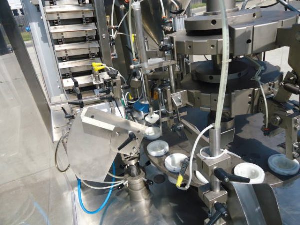 UNIPAC/ROMACO 160 HOT AIR PLASTIC TUBE FILLING AND SEALING MACHINE, 100 ...