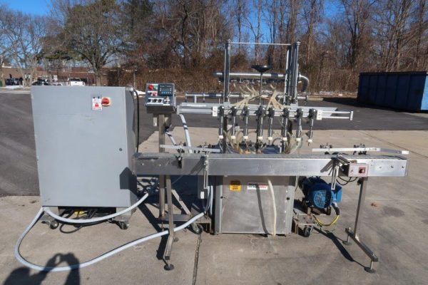 MRM/Elgin 8-Head Straightline Overflow Filling Machine - Wohl Associates