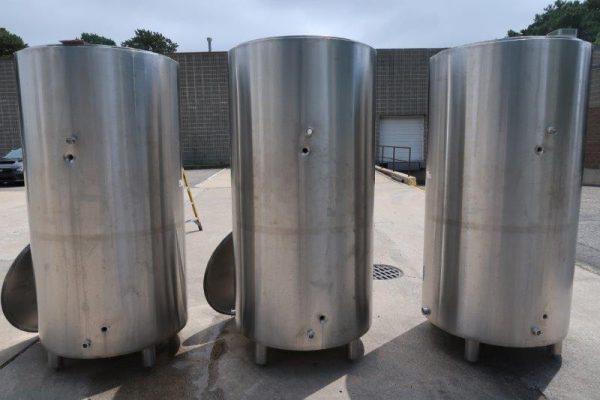 400 Gallon Stainless Sanitary Vertical Jacketed Tanks, (3) - Wohl ...