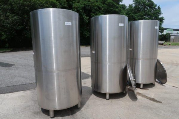 400 Gallon Stainless Sanitary Vertical Jacketed Tanks, (3) - Wohl ...